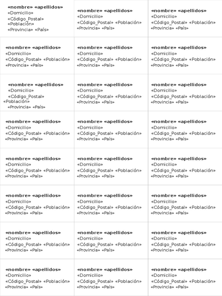 Avery 3474 Word Template | PDF