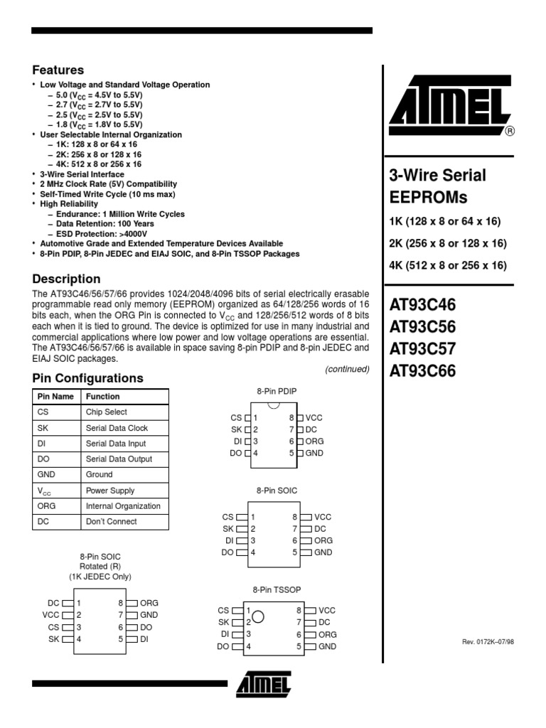 Eprom Atmel 93C46WP Apc Ups PDF | PDF | Computers | Technology ...