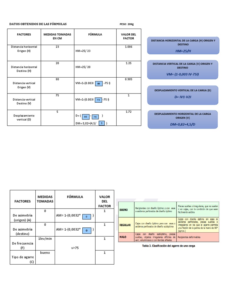 Metodo Niosh | PDF | Factores humanos y ergonomía | Seguridad y salud ocupacional