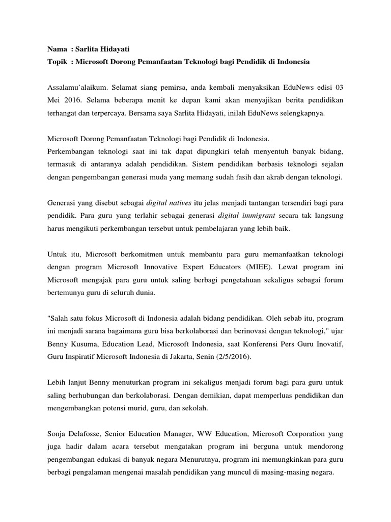 Teks News Anchor | PDF