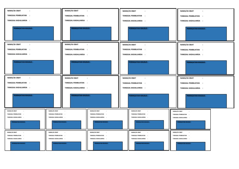 Stiker Label Obat | PDF