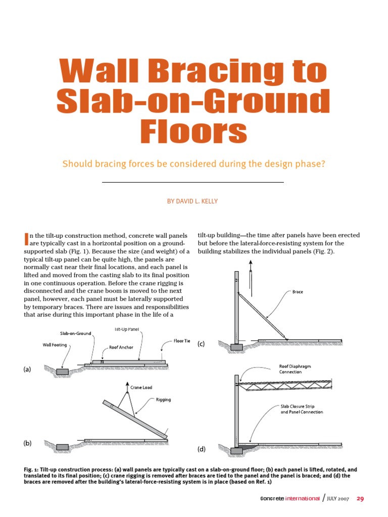 Wall Bracing To Slab-On-Ground Floors | PDF | Building Materials ...