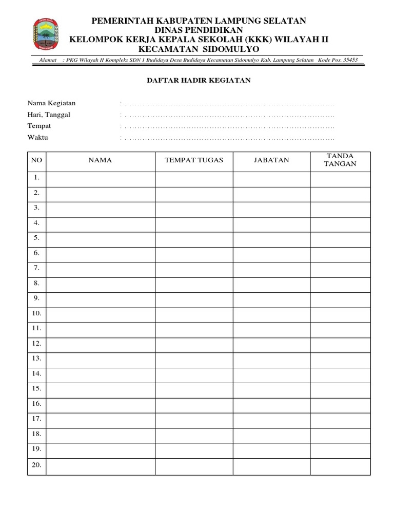 Daftar Hadir Dan Notula Rapat K3s | PDF