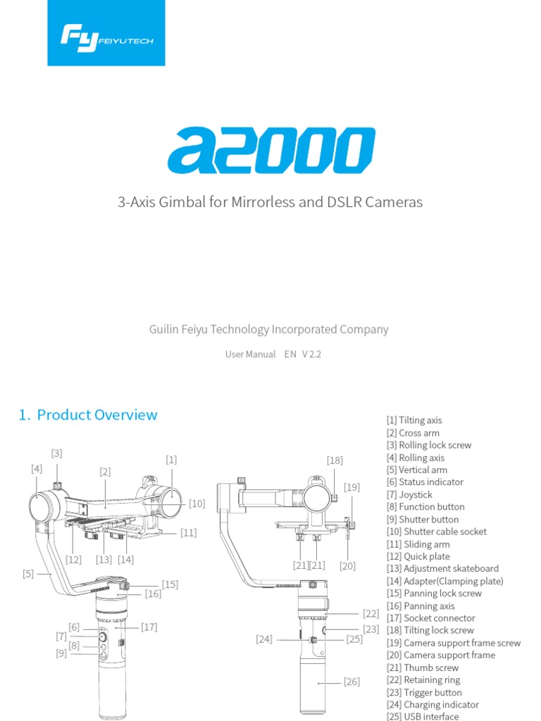 A2000 Gimbal Manual V2.2 en | PDF | Camera | Mobile App