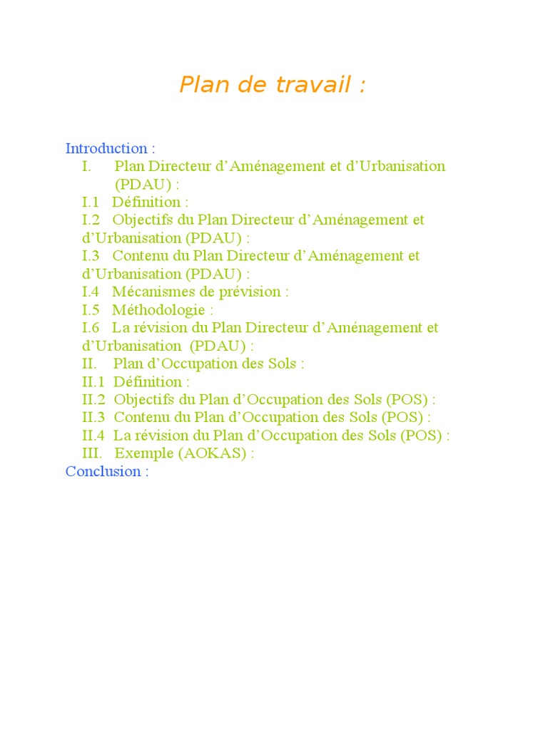 Rendu POS Et PDAU | PDF | Urbanisation | Urbanisme