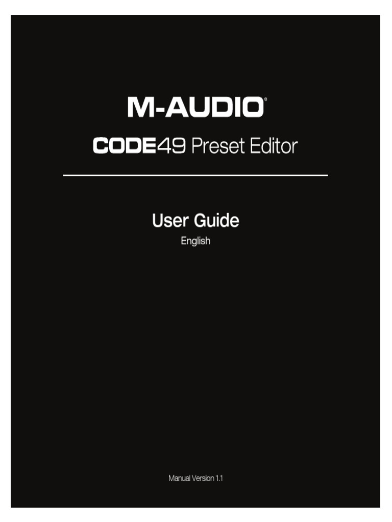 Code49PresetEditor UserGuide v1.1 PDF | PDF | Computer Keyboard | Menu (Computing)
