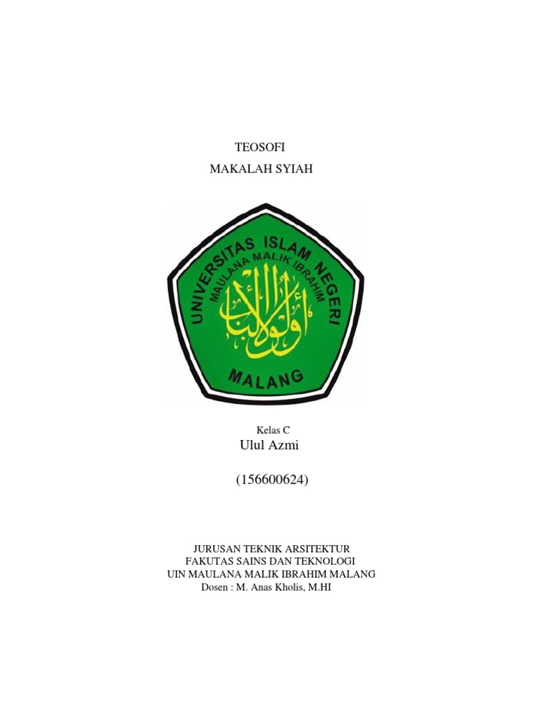 Syiah - Ulul Azmi (15660024) | PDF | Politik | Agama & Spiritualitas