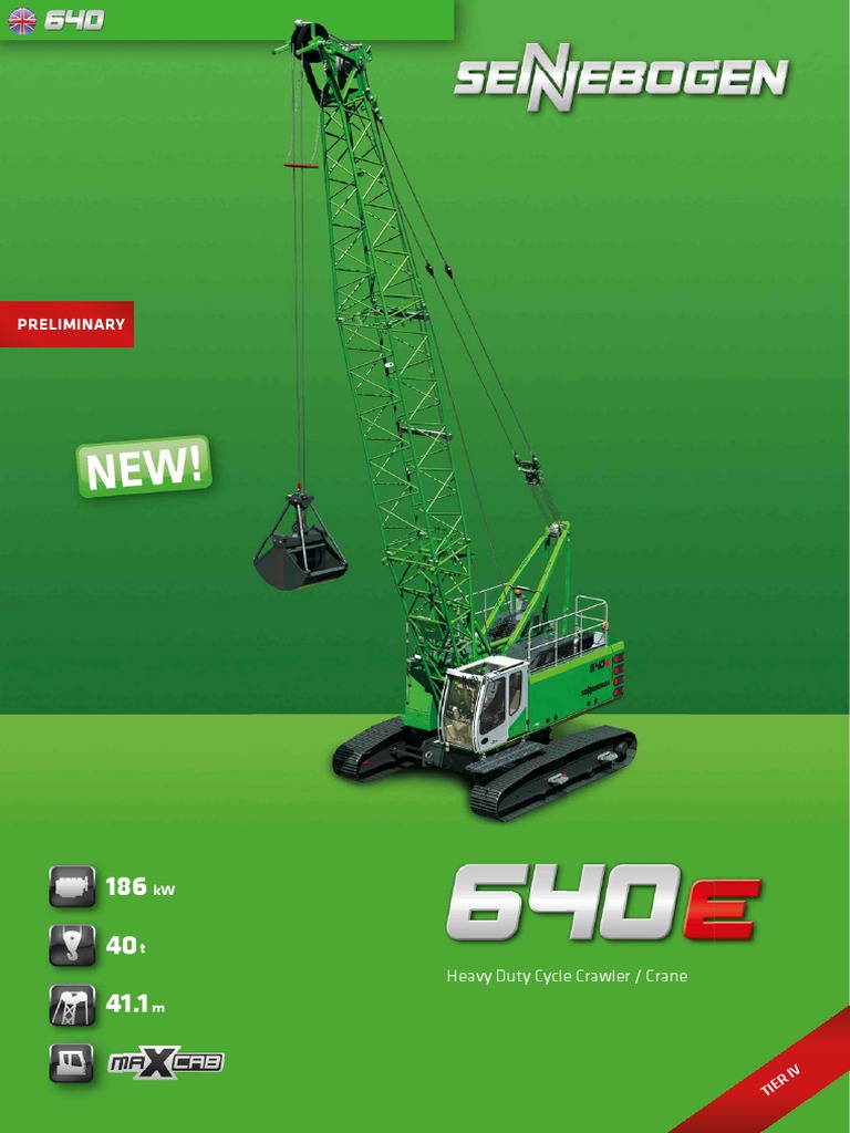 Sennebogen 640e | PDF | Crane (Machine) | Gear