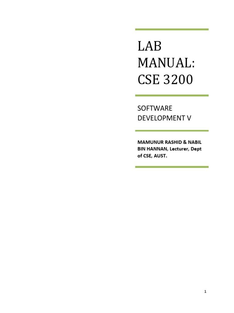 Cse 3200 Lab Manual | PDF | Microsoft Visual Studio | Microsoft Sql Server