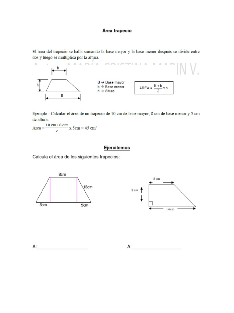 Área Trapecio | PDF