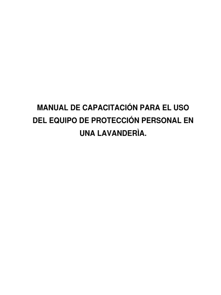 Capacitación EPP en Lavanderías | PDF | Naturaleza