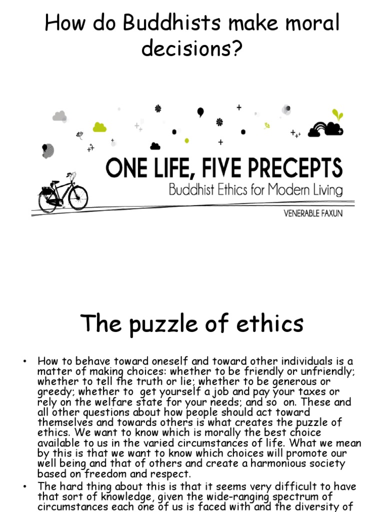 How Do Buddhists Make Moral Decisions | PDF | Noble Eightfold Path | Karma