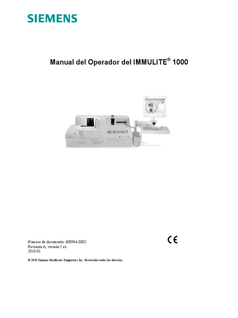 Manual Usuario 1000 IMMULITE | PDF | Turbocompresor | Software