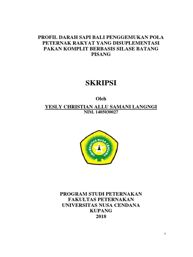 Profil Darah Sapi Bali Penggemukan | PDF