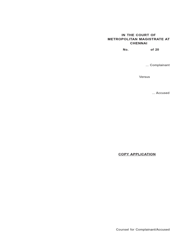 Certified Copy Application Format | PDF | Law