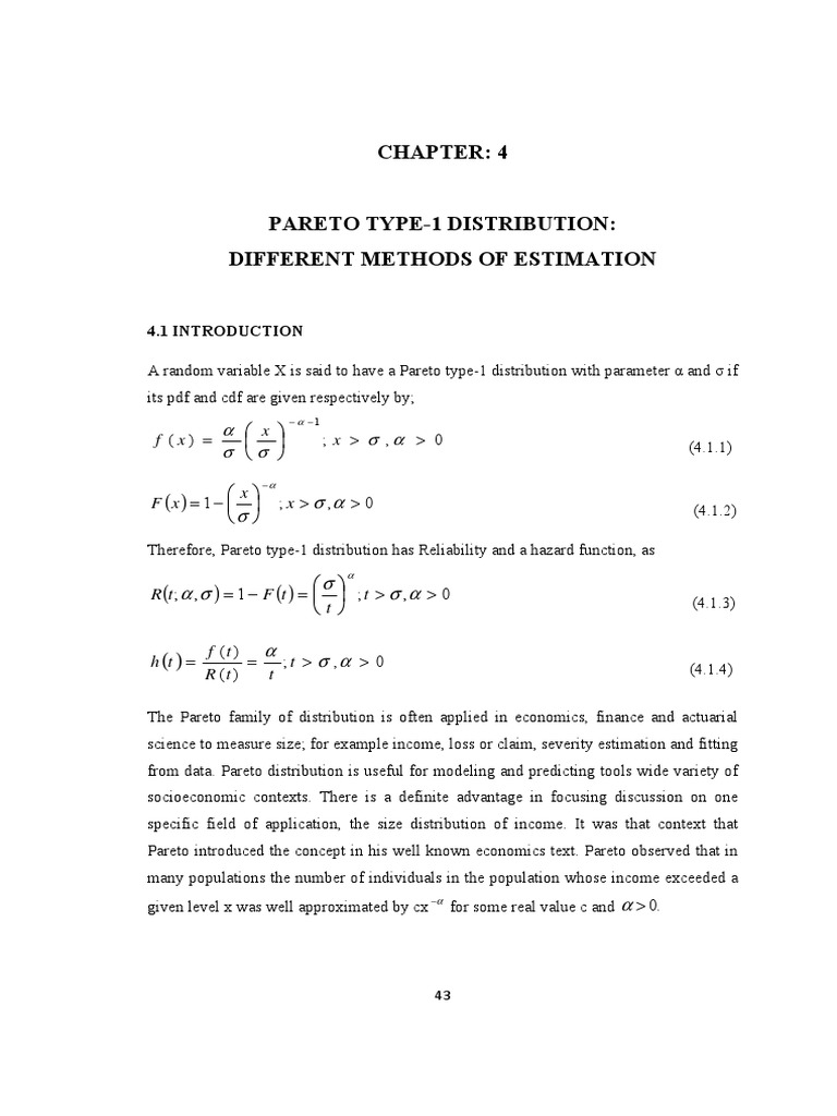 Distribuiçao de Pareto | PDF | Least Squares | Estimation Theory