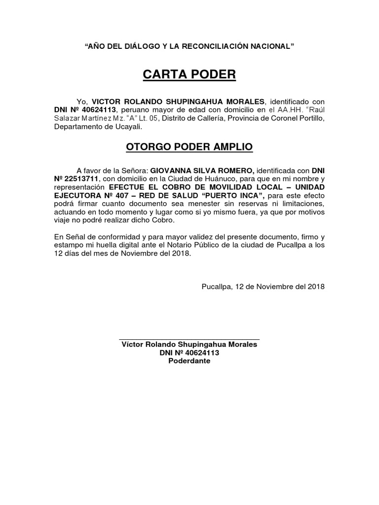 Carta Poder Simple | PDF