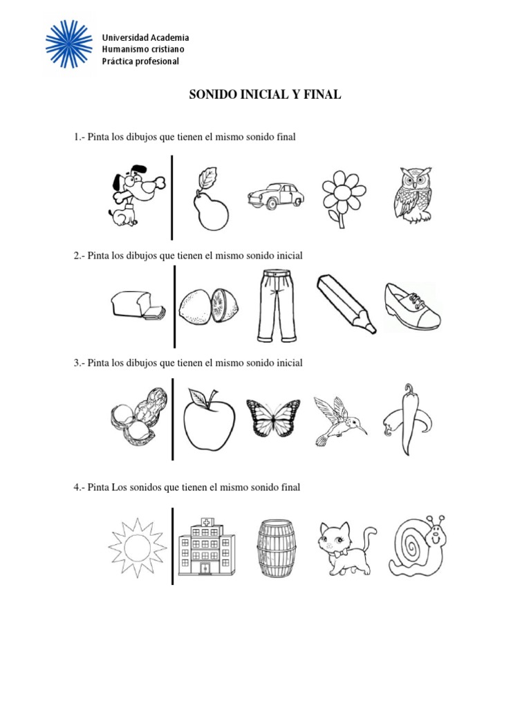 Actividades de Sonido Inicial y Final | PDF | Deportes | Ocio