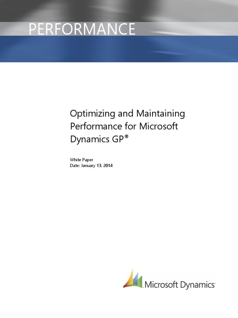 MDGP WhitePaper Performance | PDF | Microsoft Sql Server | Databases