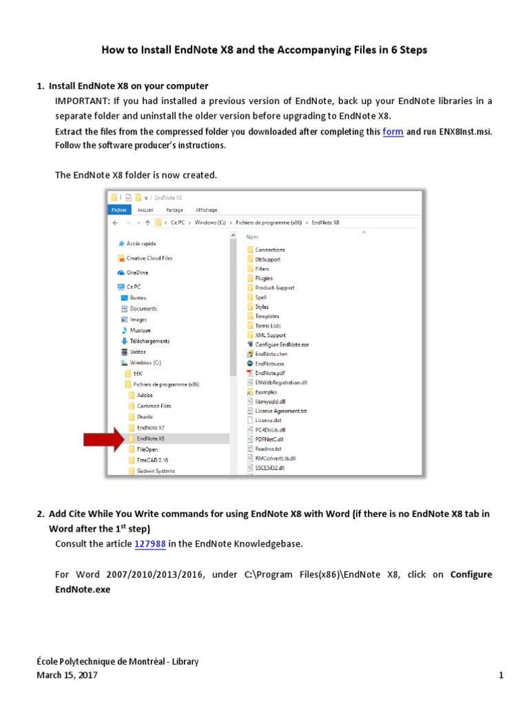 How To Install Endnote X8 and The Accompanying Files in 6 Steps | PDF ...