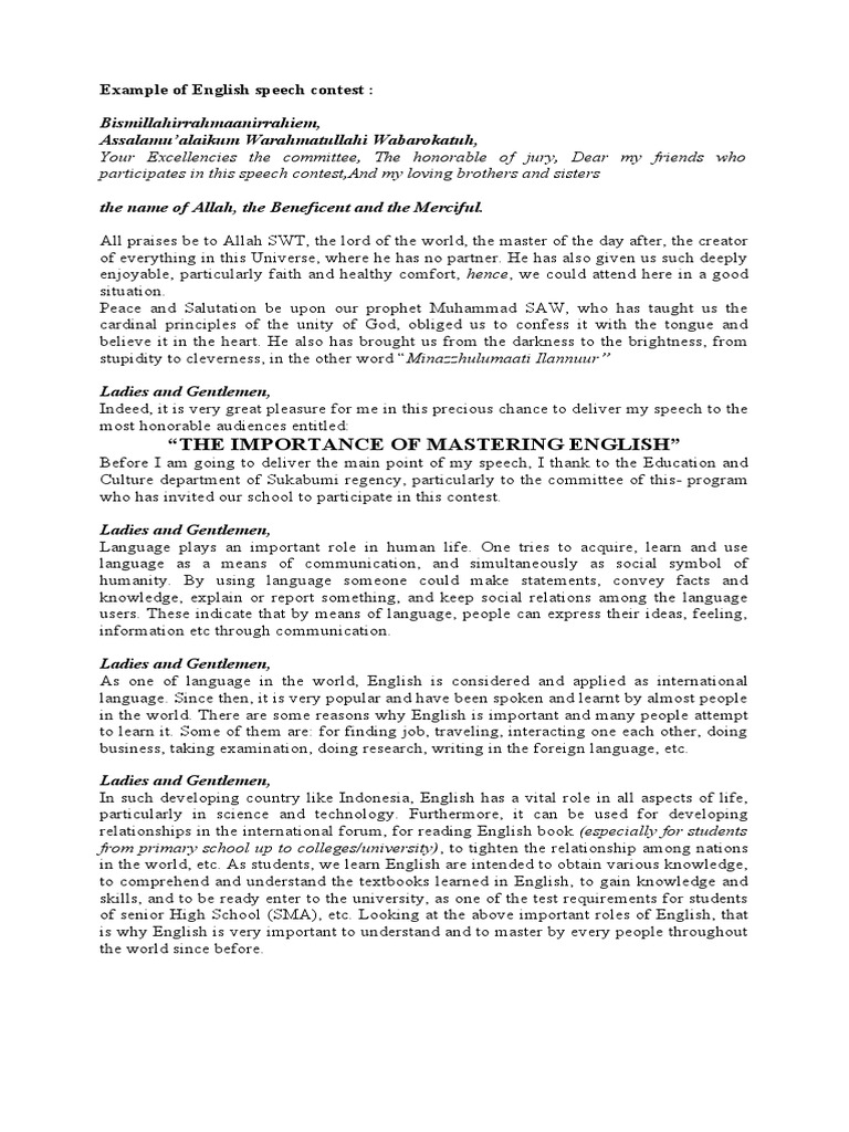 Importance of Mastering English | PDF | English Language | Foreign Language