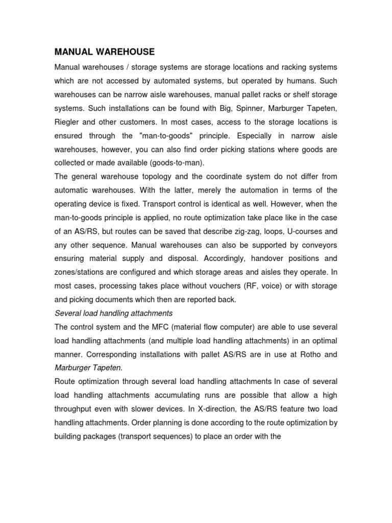 Manual Warehouse: Several Load Handling Attachments | PDF | Warehouse ...