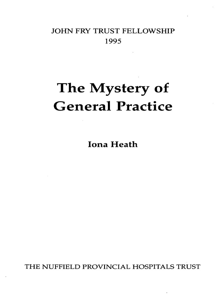 The Mystery of General Practice | PDF | Mystery
