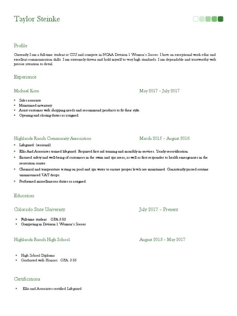 Taylor Resume | PDF