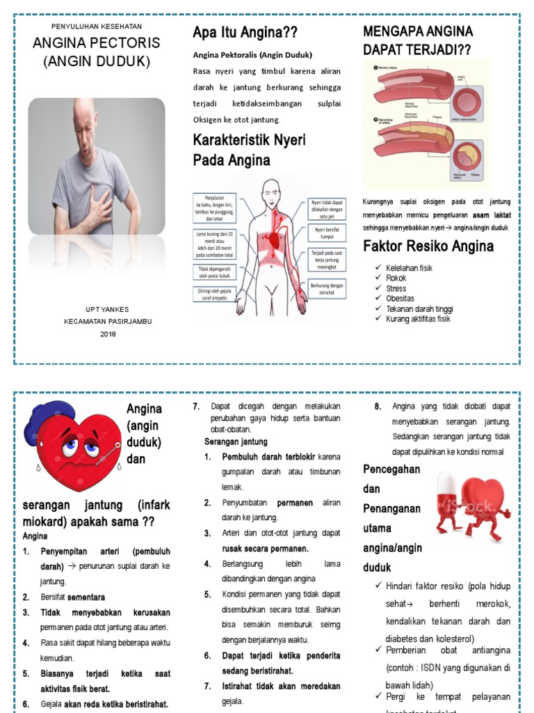 Leaflet Penyuluhan Kesehatan Angina | PDF