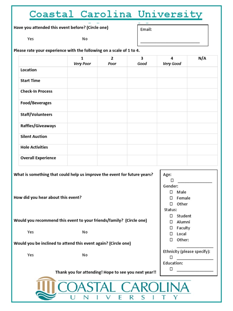 Golf Outing Survey | PDF