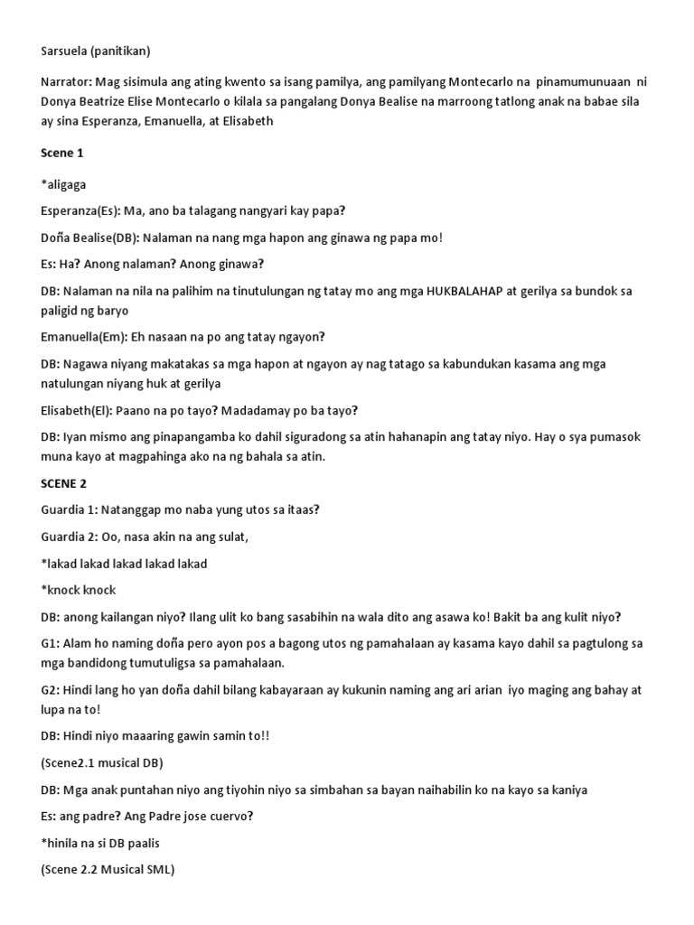 Script Short Story | PDF