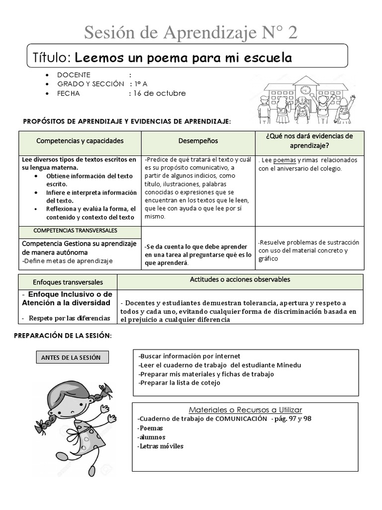 Sesión 2 Poemas 1 | Lectura (proceso) | Aprendizaje | Prueba gratuita ...
