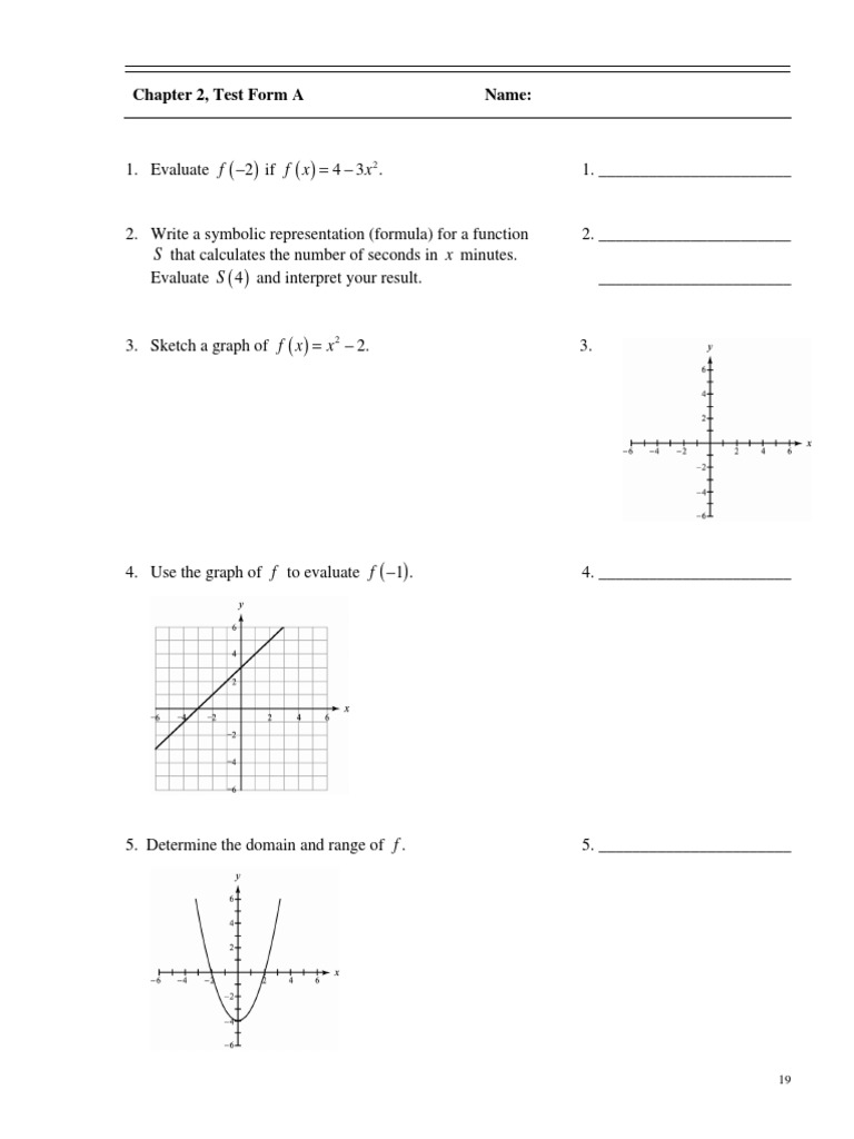 Intermediate Algebra Test Questions | PDF | Mathematical Objects ...