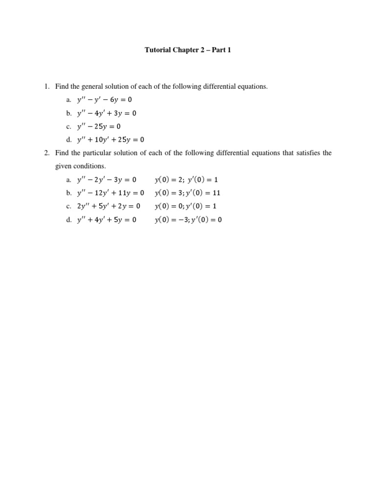 Tutorial Chapter 2 Part 1 Pdf