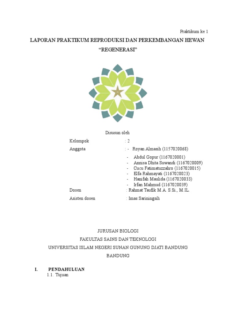 Prak. 1 Regenerasi | PDF | Griya & Taman | Sains & Matematika