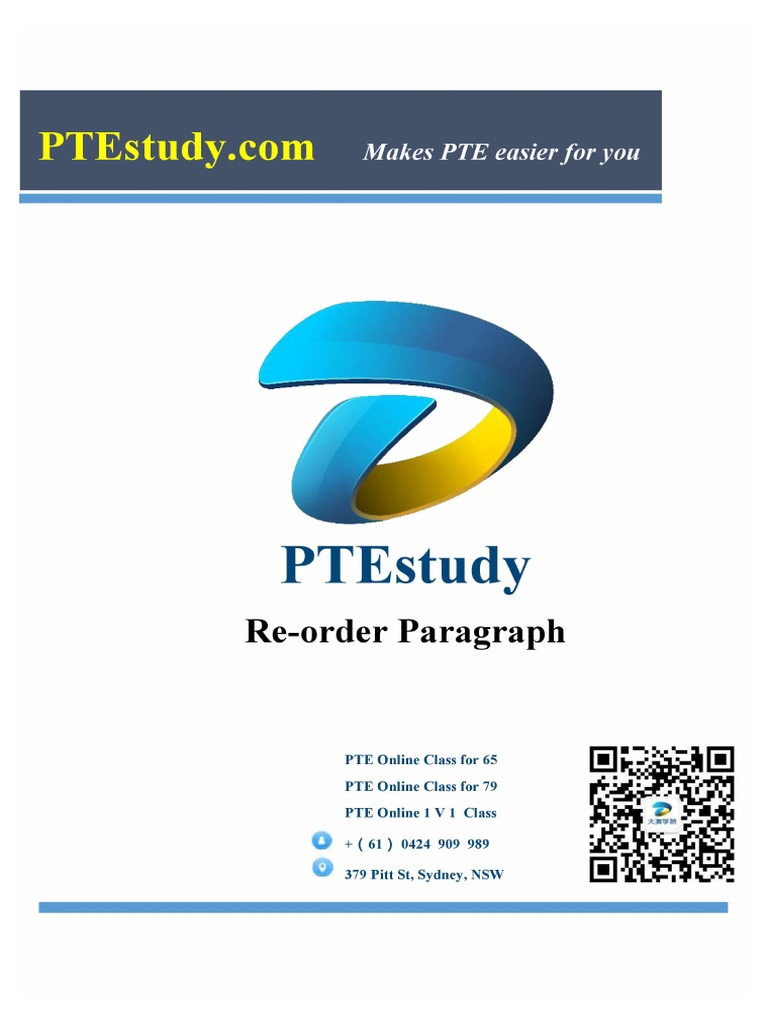Pte Re Order Paragraph | PDF