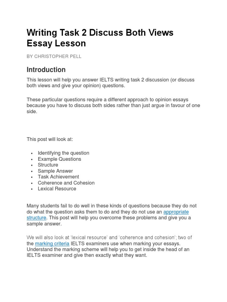 How To Write An Effective Introduction For IELTS Writing Task 2 | PDF ...