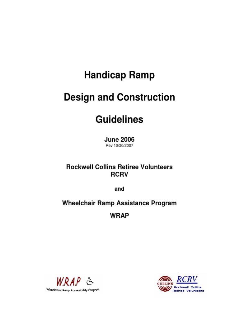 Handicap Ramp Design and Construction Guidelines: June 2006 | Download ...
