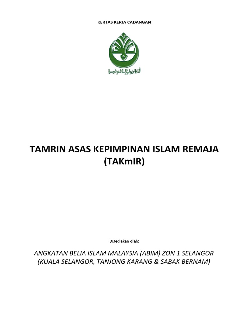 Tamrin Asas Kepimpinan Islam Remaja (TAKmIR) | PDF