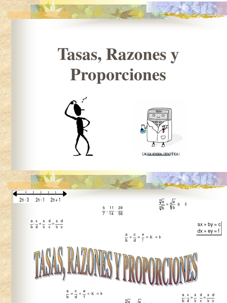 Tasas Razones y Proporciones | PDF | Fracción (Matemáticas) | División ...