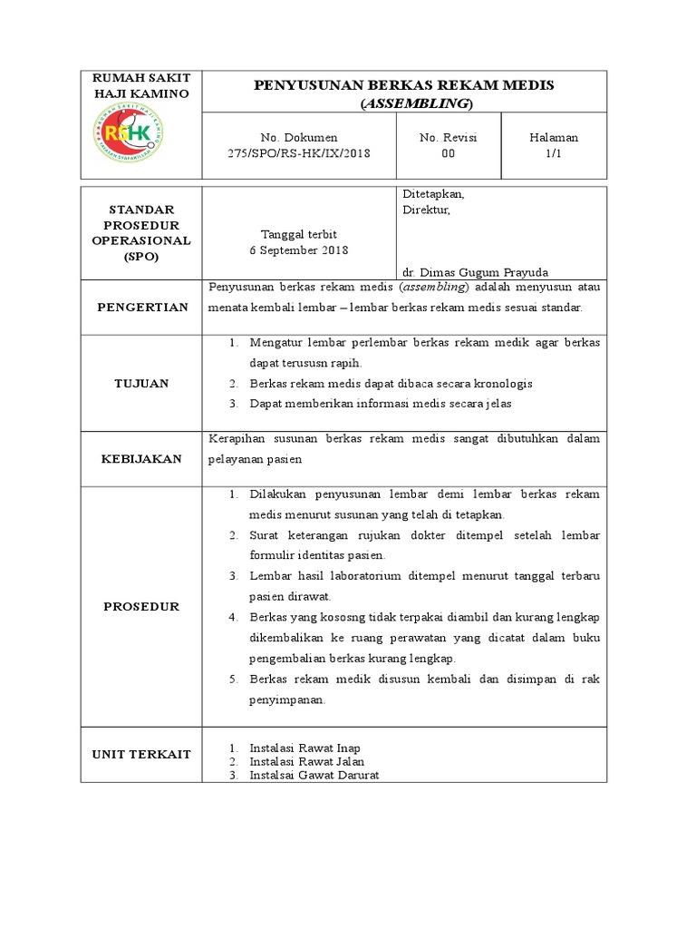 16 Spo Penyusunan Berkas - (Assembling Atau Filling) | PDF