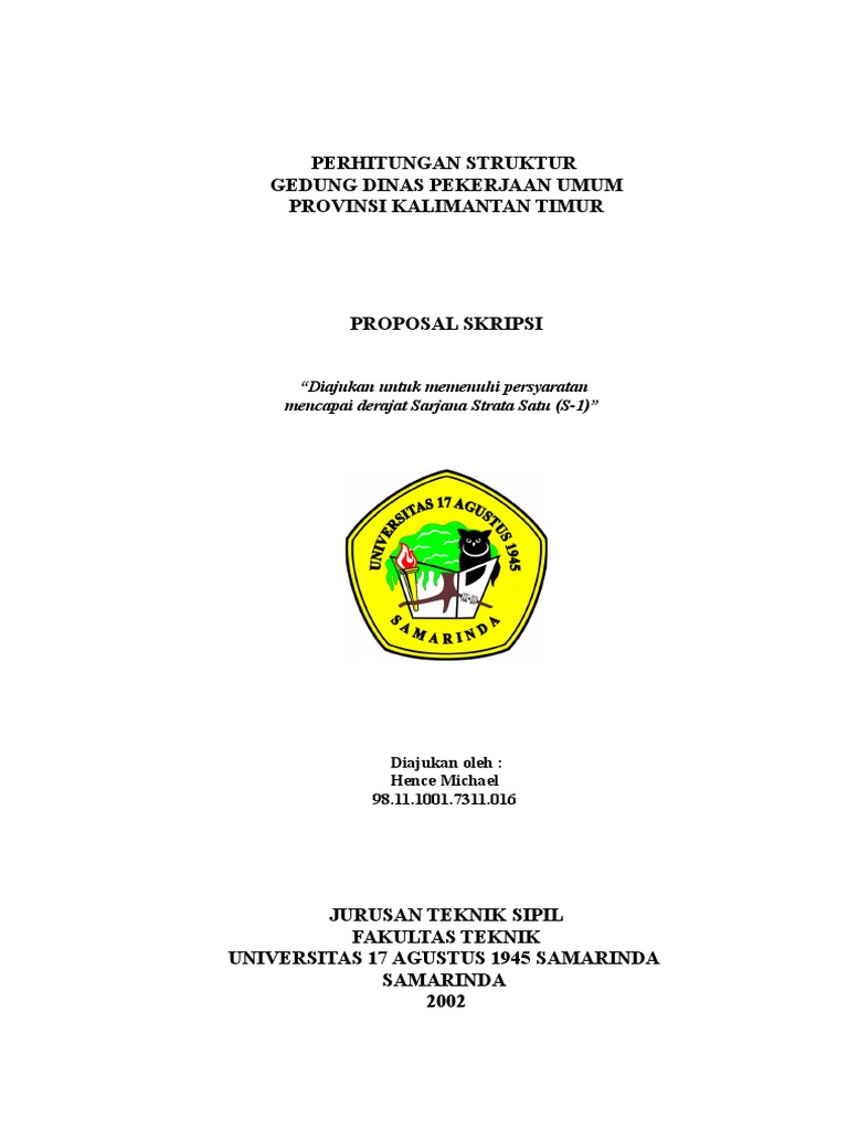 Proposal Skripsi Teknik Sipil 2002 | PDF | Seni