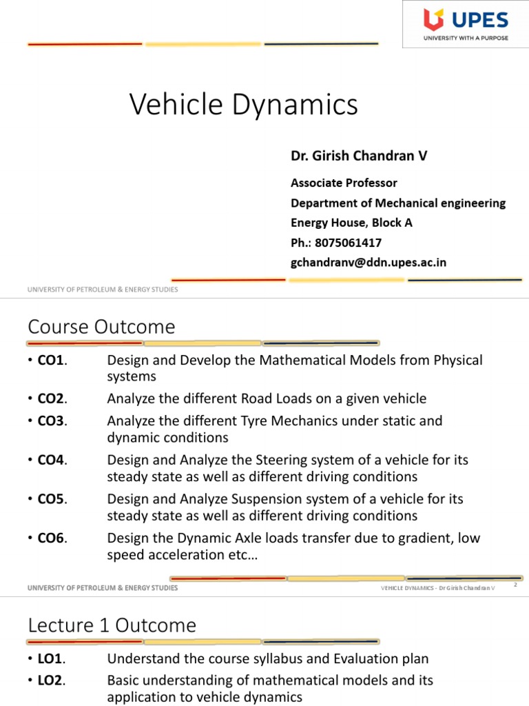 An Introduction to Vehicle Dynamics: Mathematical Modelling and ...