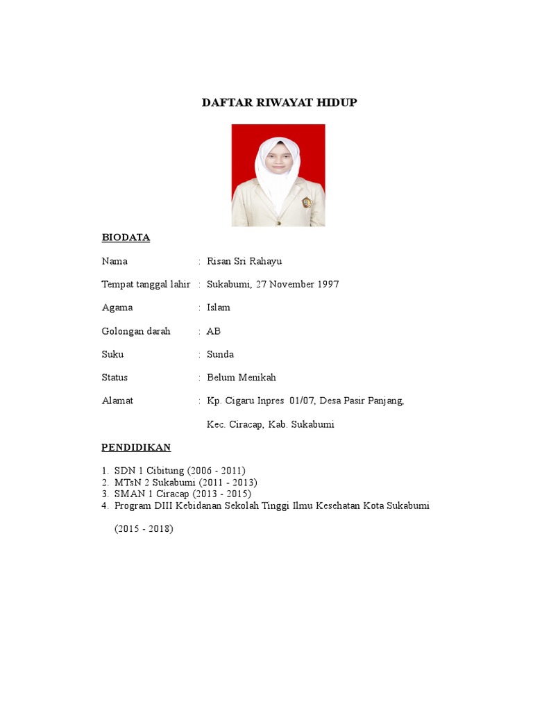 Daftar Riwayat Hidup Icon | PDF