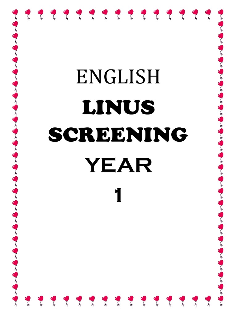 English Linus Screening: Year 1 | PDF