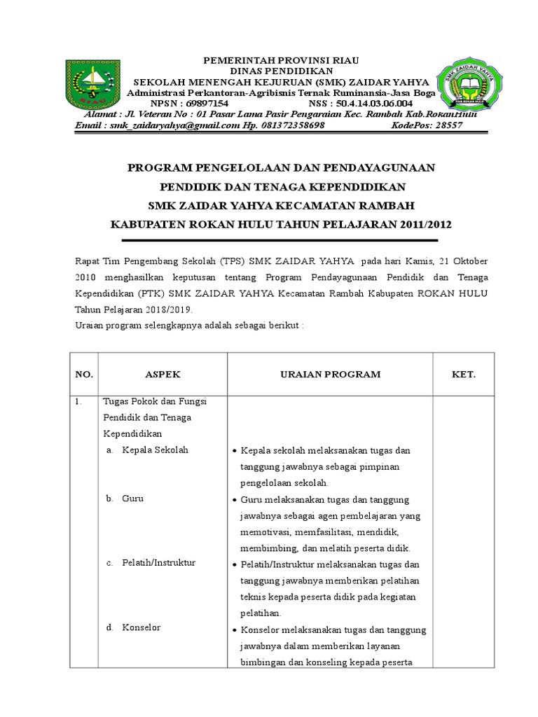 Program Pendayagunaan Pendidik Dan Tenaga Kependidikan | PDF