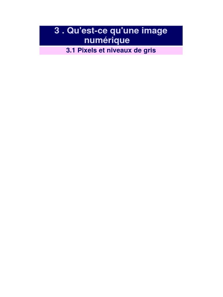 Chap3 - Qu'est-Ce Qu'une Image Numérique? | PDF | Image numérique ...
