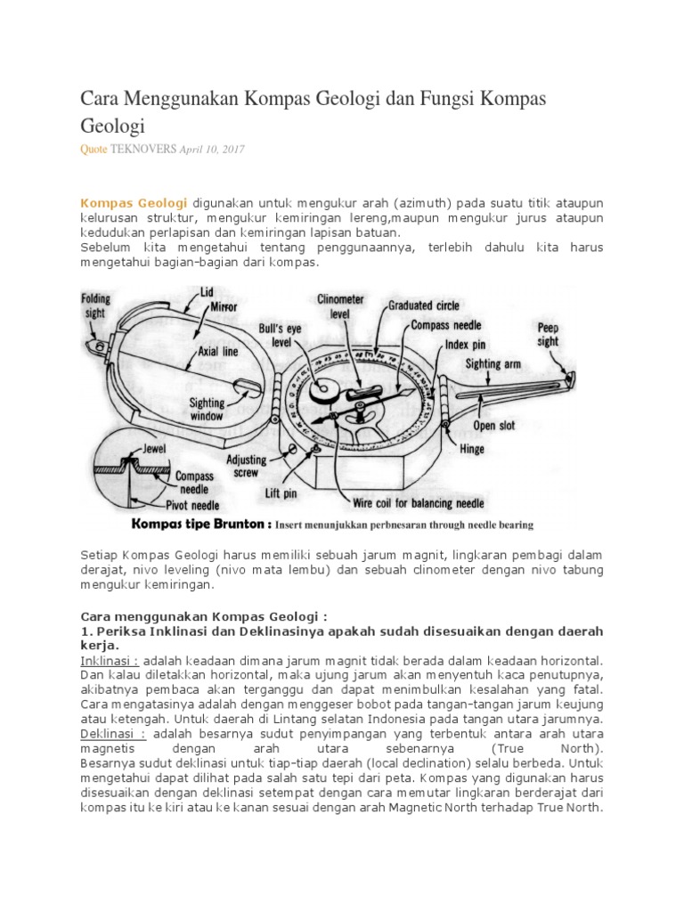 MENGUKUR STRUKTUR GEOLOGI | PDF
