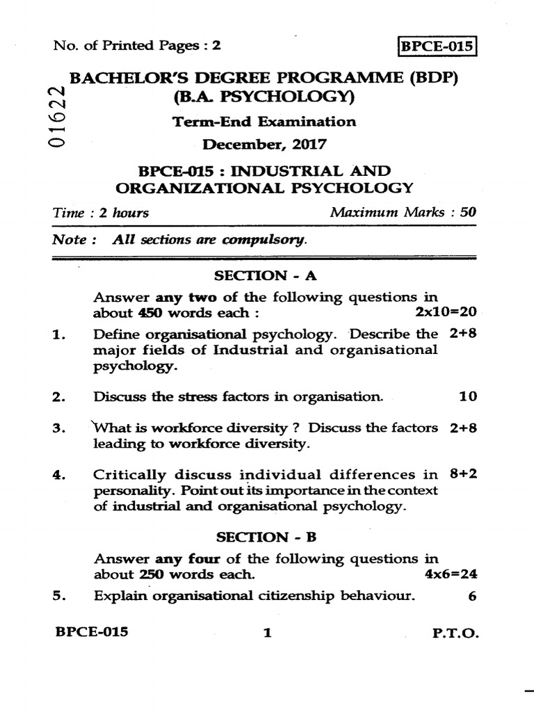 BPCE-015 - Dec - 2017 IGNOU QUESTION PAPER | PDF