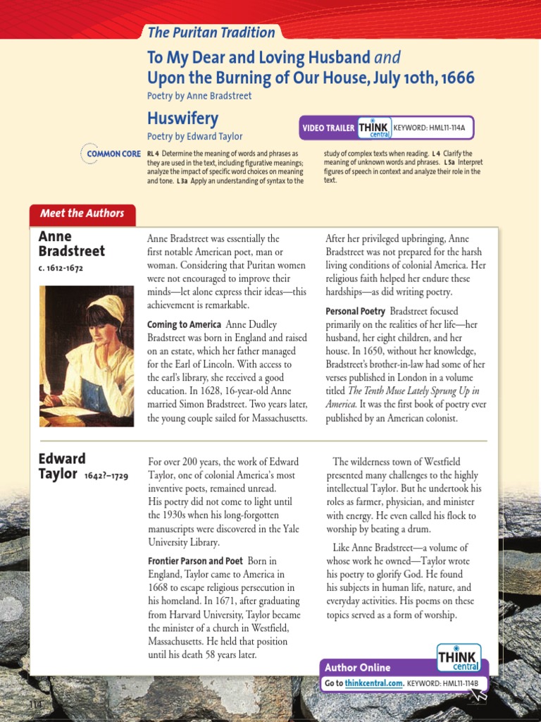 Anne Bradstreet | PDF | Poetry | Classics